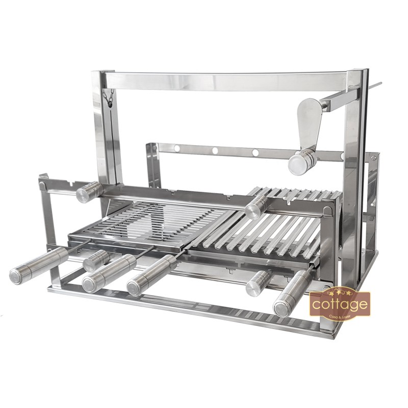 Grill Elevatório Inox 304 com grelha argentina e aramada - Padrão ...